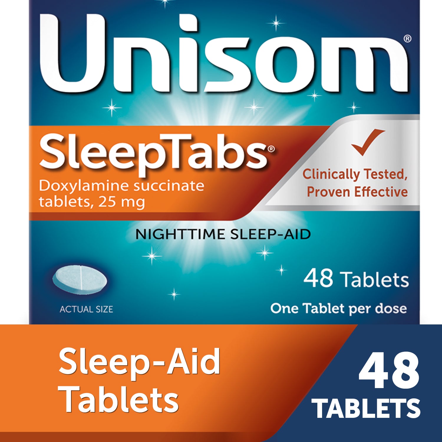 Unisom - Sleep Tabs Doxylamine Succinate 25Mg 48 Tablets - 1 Pack – Go ...