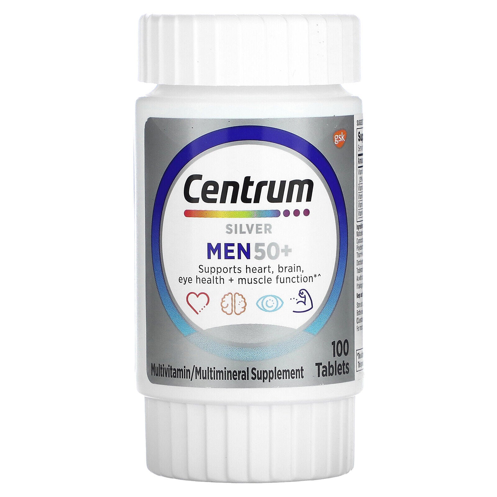 Centrum Multivitamin - Men Silver Men 50+ 100 Tablets - 1 Pack – Go ...