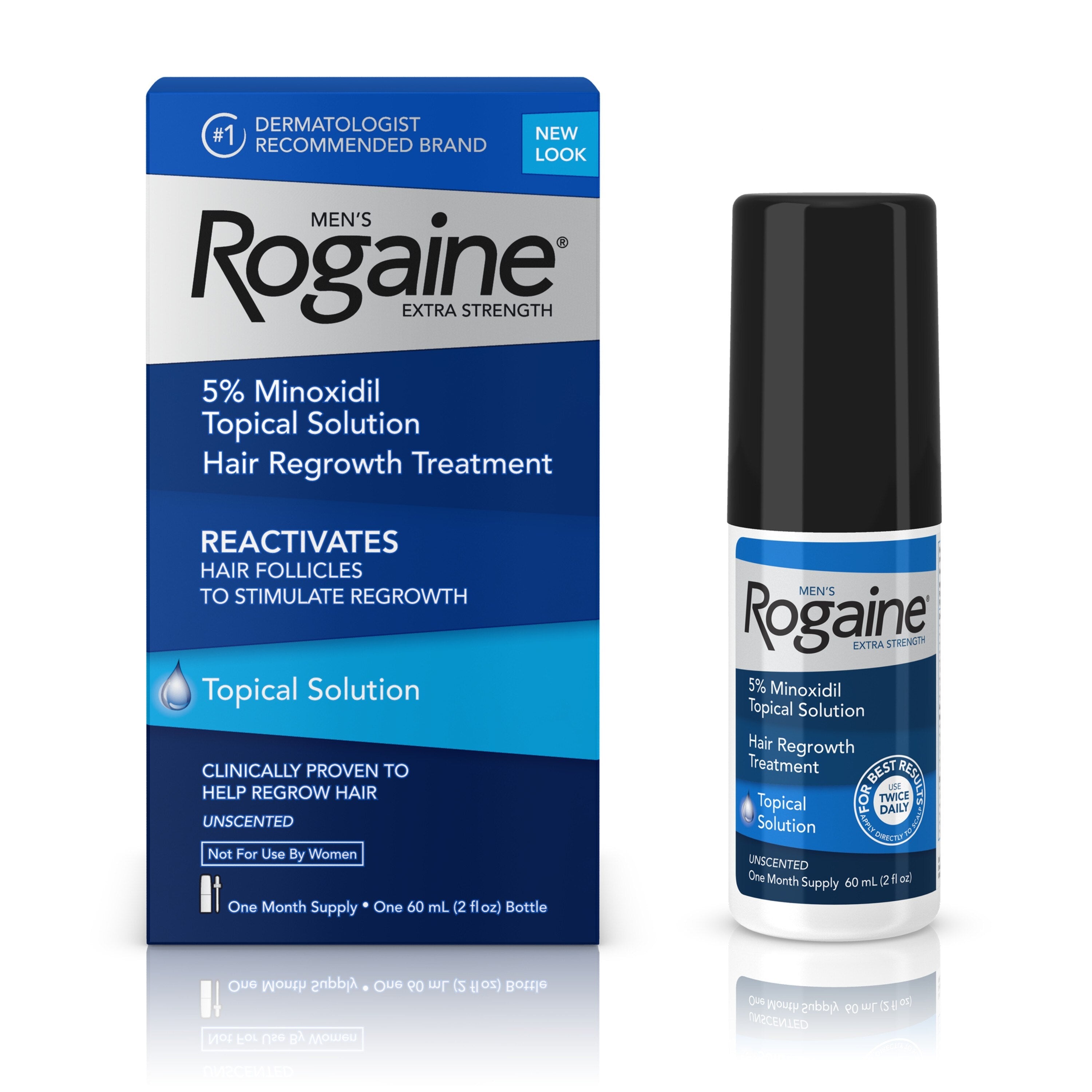 Rogaine - Mens - Extra Strength - 1 Month Supply - 1 Pack – Go Direct ...