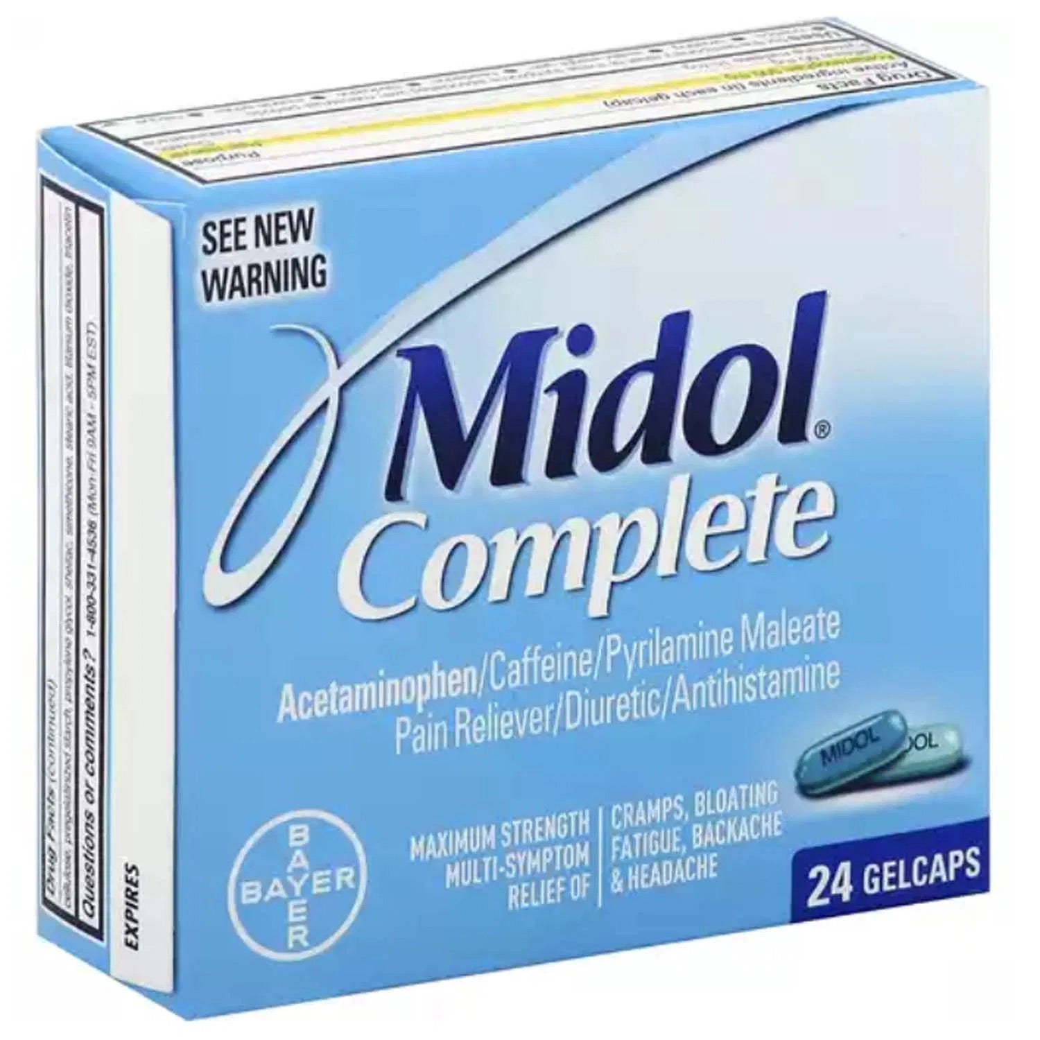 Midol - Complete 24 Gelcaps - 1 Pack – Go Direct Foods Distro.