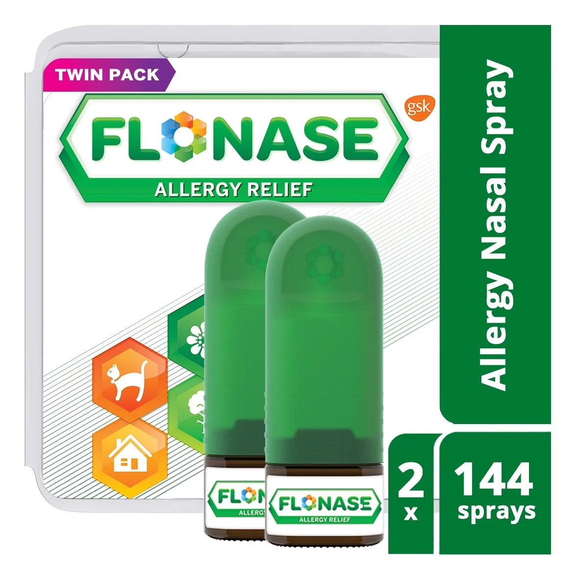 Flonase - Nasal Spray - 144 Sprays - Twin Pack - 1 Pack – Go Direct ...